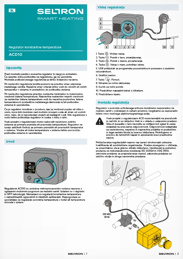 Regulatorji ogrevanja Seltron - Navodila - Varčno ogrevanje
